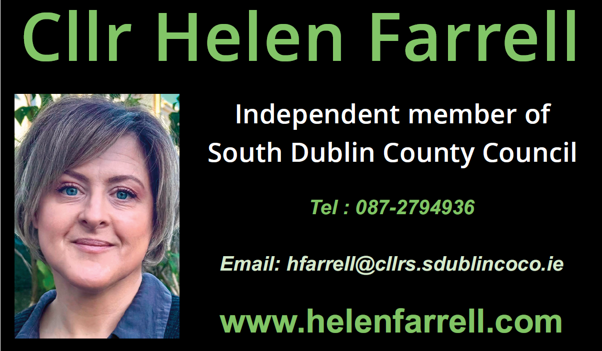 Cllr Helen Farrell – Independent Local Councillor SDCC -Lucan